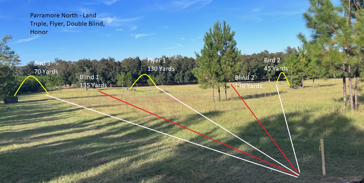 Diagram: Paramore North Land, Land/Water - Master National Retriever Club